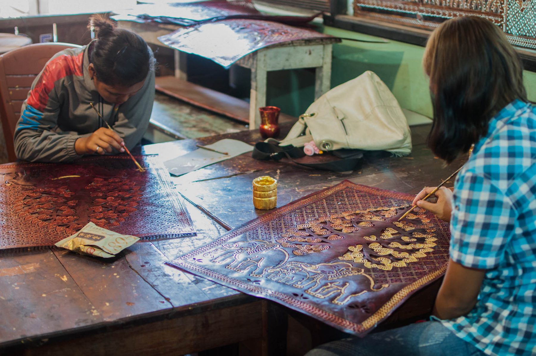 Leather Carving and Shadow Puppets - Fair Trade Village